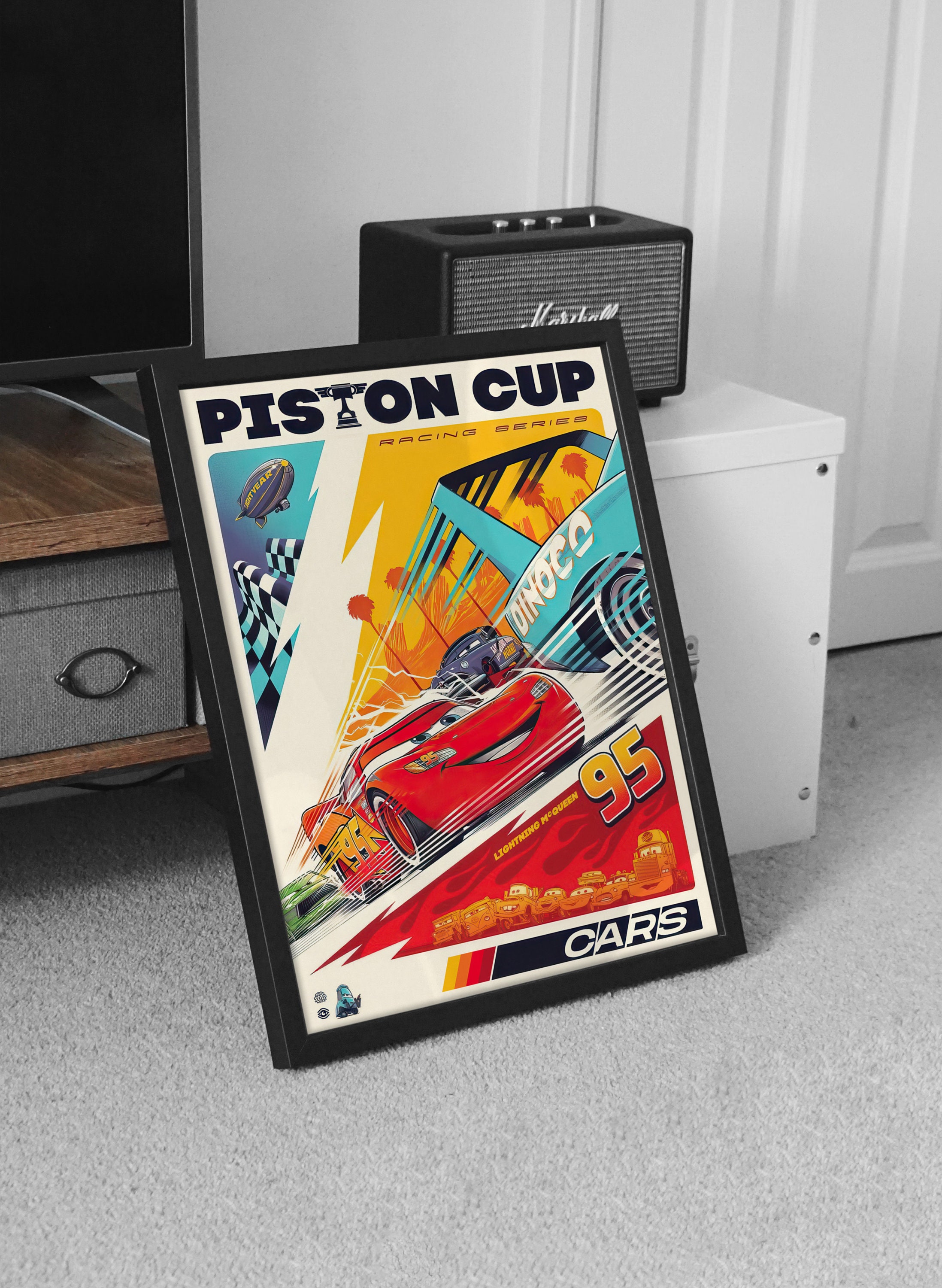 Cars Poster Set of 3, Mcqueen Poster, Radiator Springs Poster, Piston ...