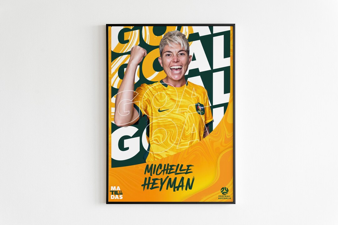 Michelle Heyman Poster, Michelle Heyman Matildas Poster, Michelle ...