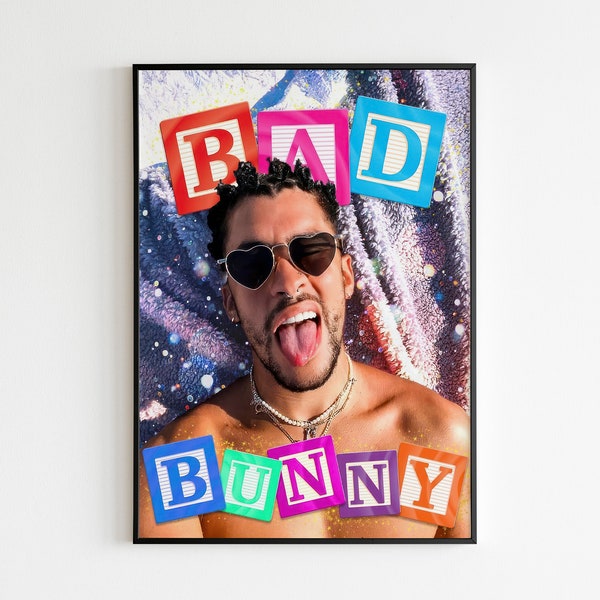 Bad Bunny Poster - Etsy