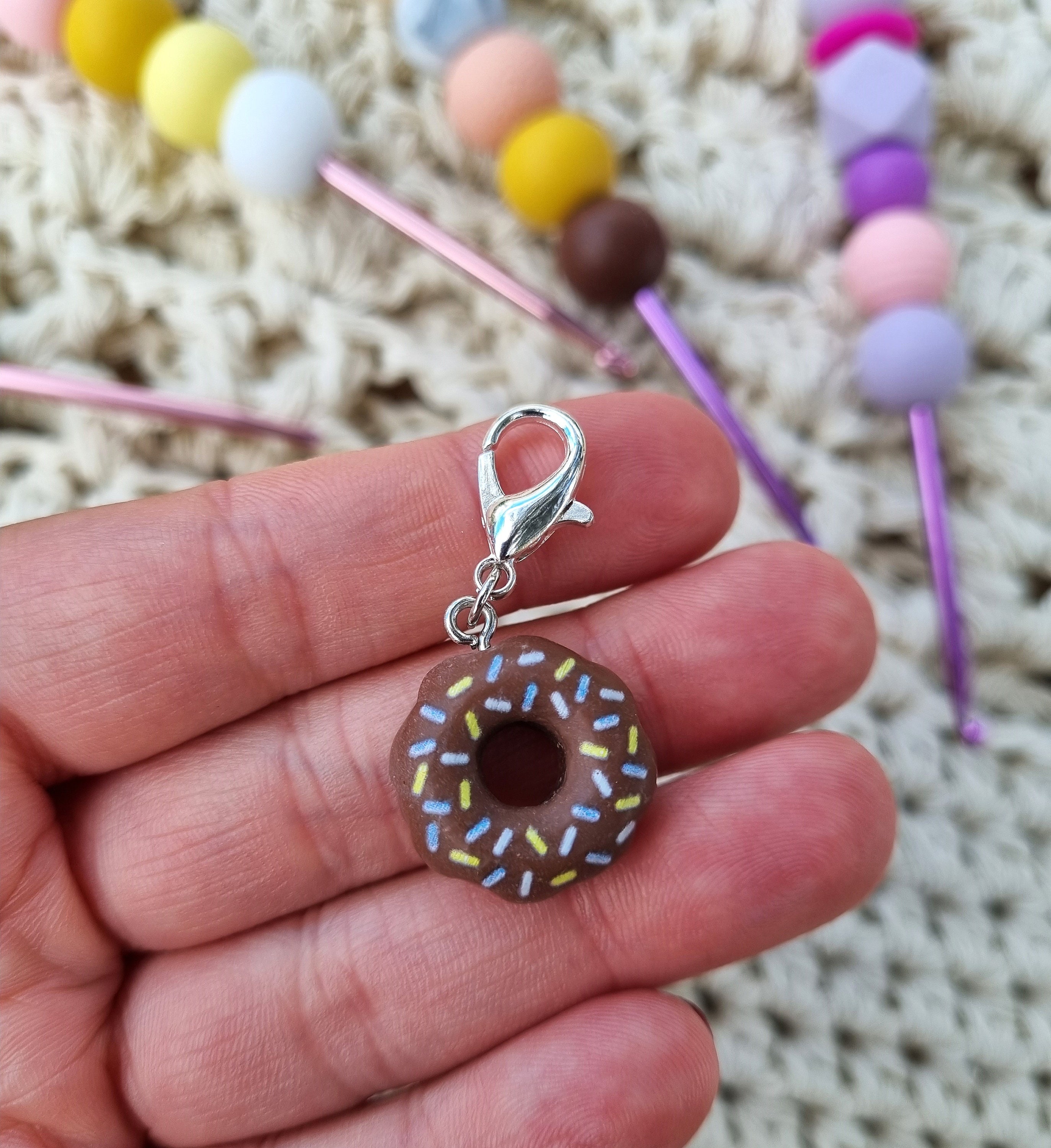 Doughnut Stitch Markers, Crochet Little Gift, Knitting Markers - Etsy