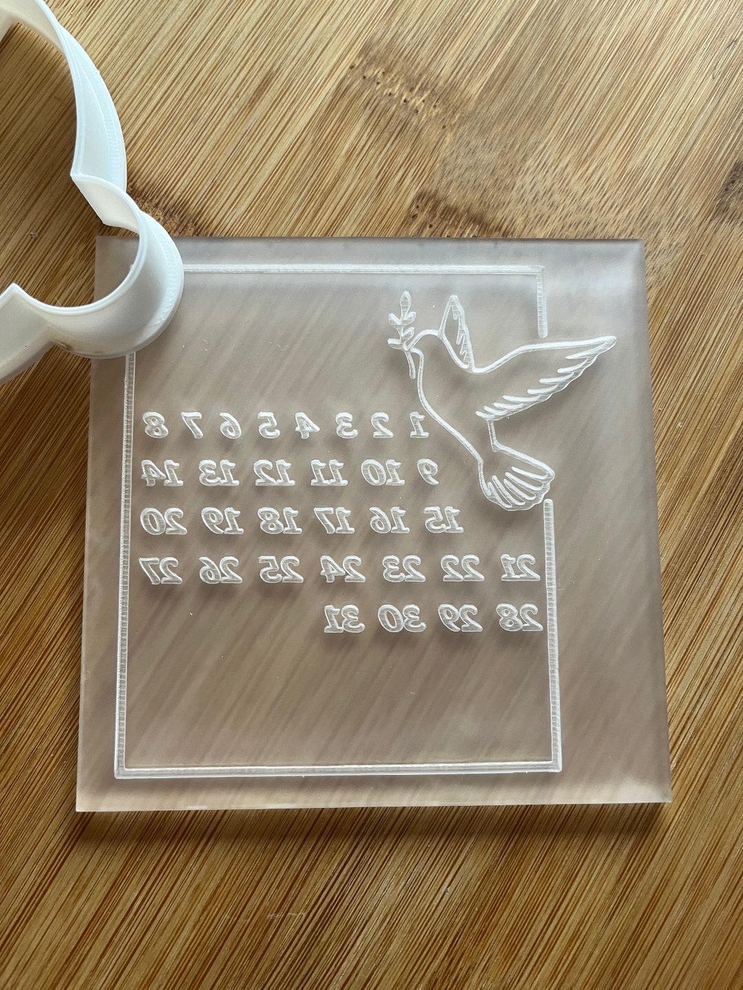 Baptism Calendar With Dove Outbosser/embosser/debosser/stamp/tampon ...