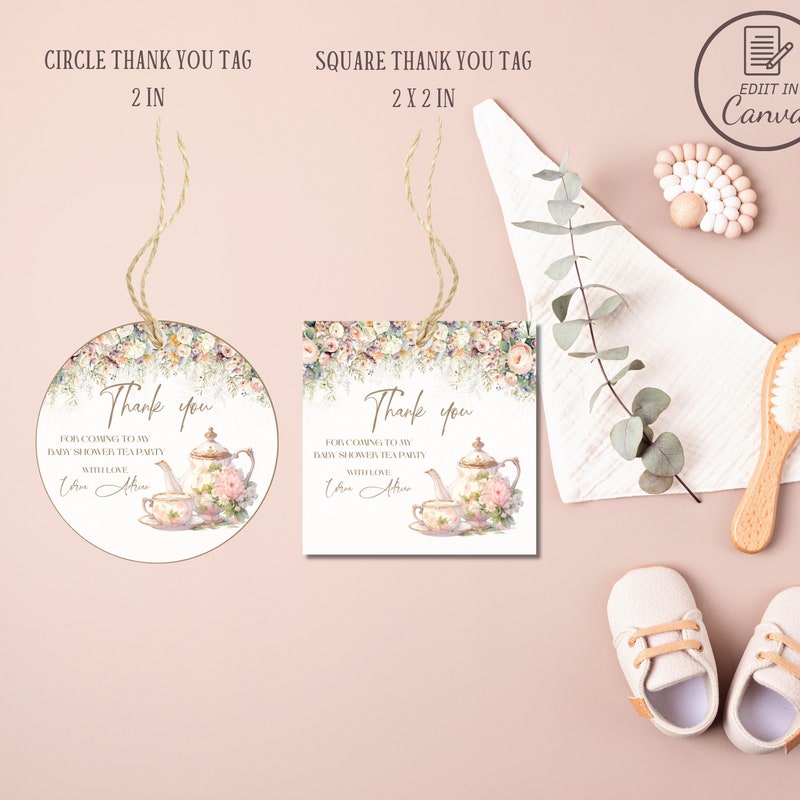 Tea Party Favor Tags - Etsy
