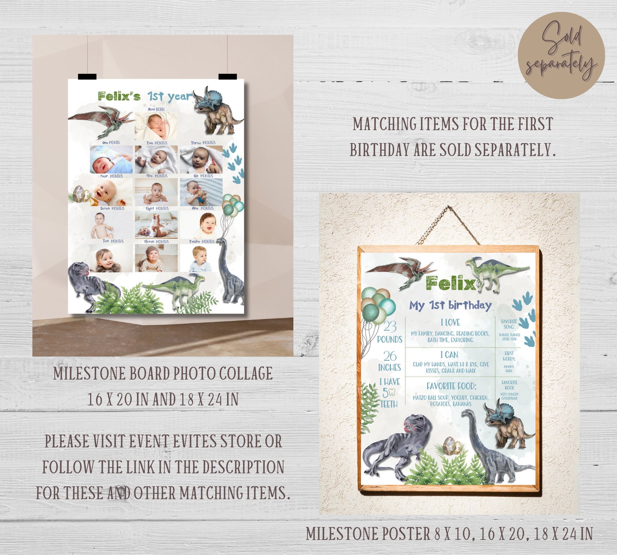 Editable Dinosaurs Birthday Party Bundle, Printable Dino Bday Pack ...