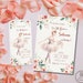 Floral Ballerina Birthday Invitation, Editable Ballet Dancer Birthday ...