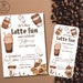 Coffee Birthday Invitation for Woman Latte Fun Adult Evite - Etsy