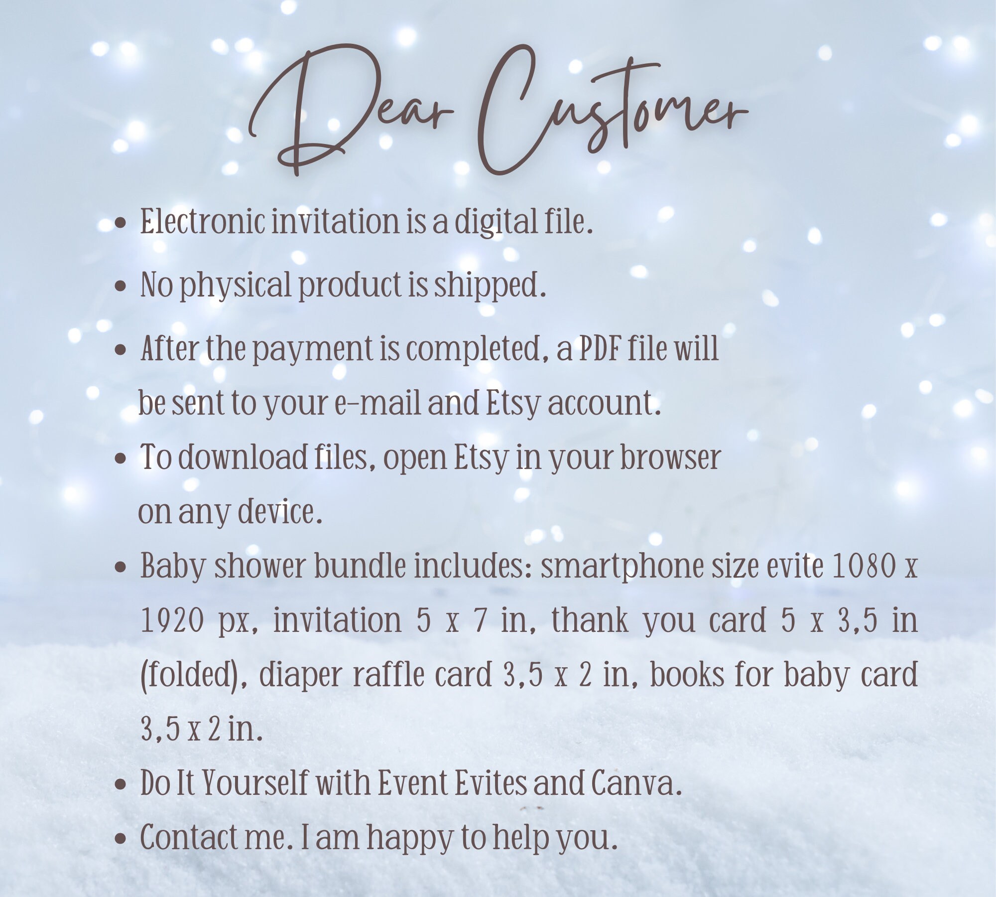 Polar Bear Baby Shower Invitation Bundle, Editable Winter Boy Baby ...