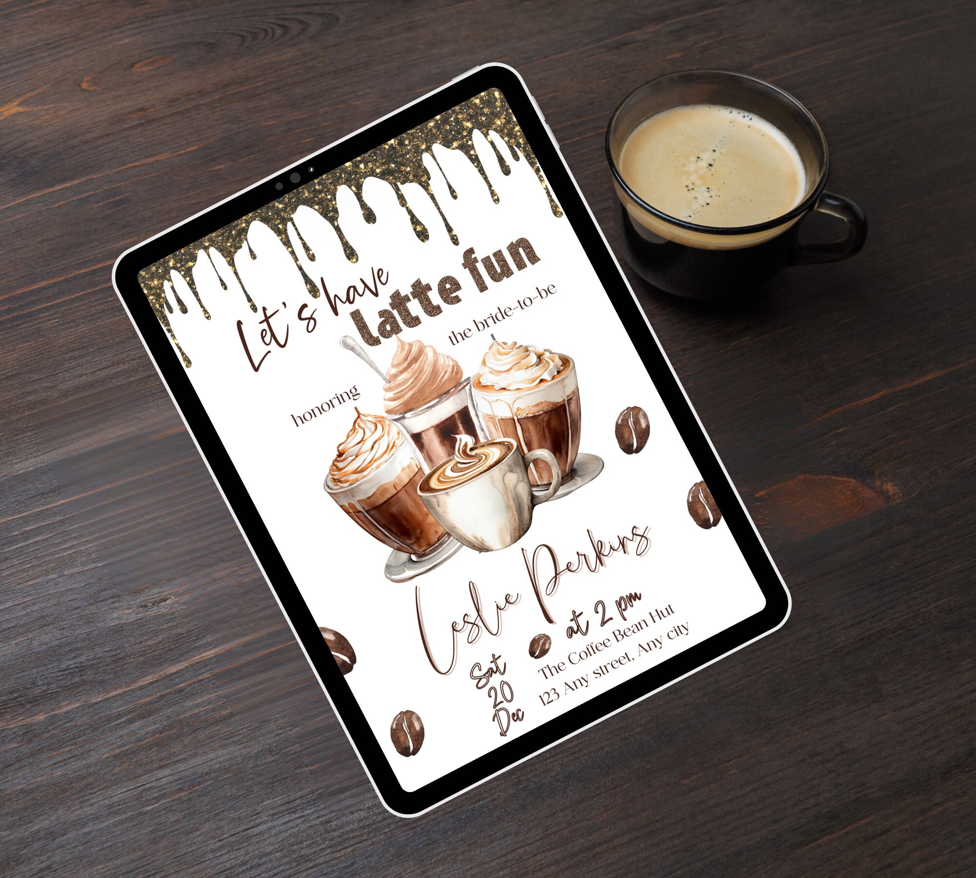 Latte Fun Bridal Shower Invitation Love is Brewing - Etsy
