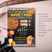 Movie and Pizza Birthday Party Invitation, Editable Cinema Night Bday ...