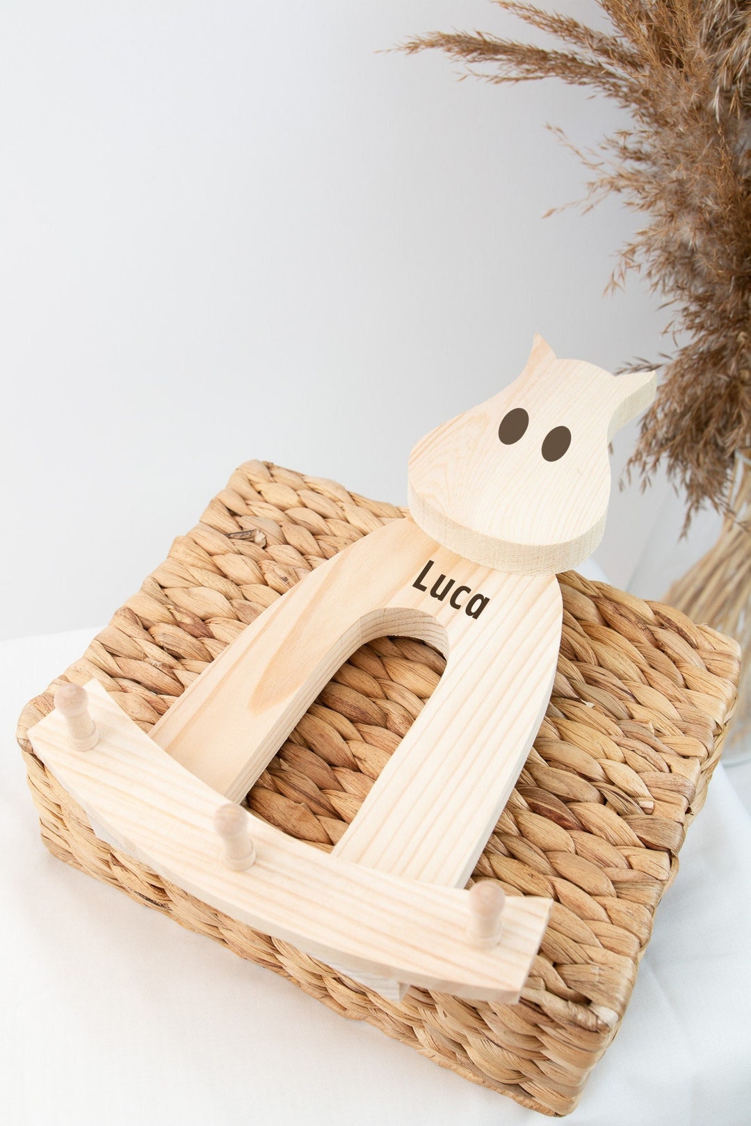 Personalized Wooden Kids Clothes Hanger Hippo, Elephant Wooden Hanger ...