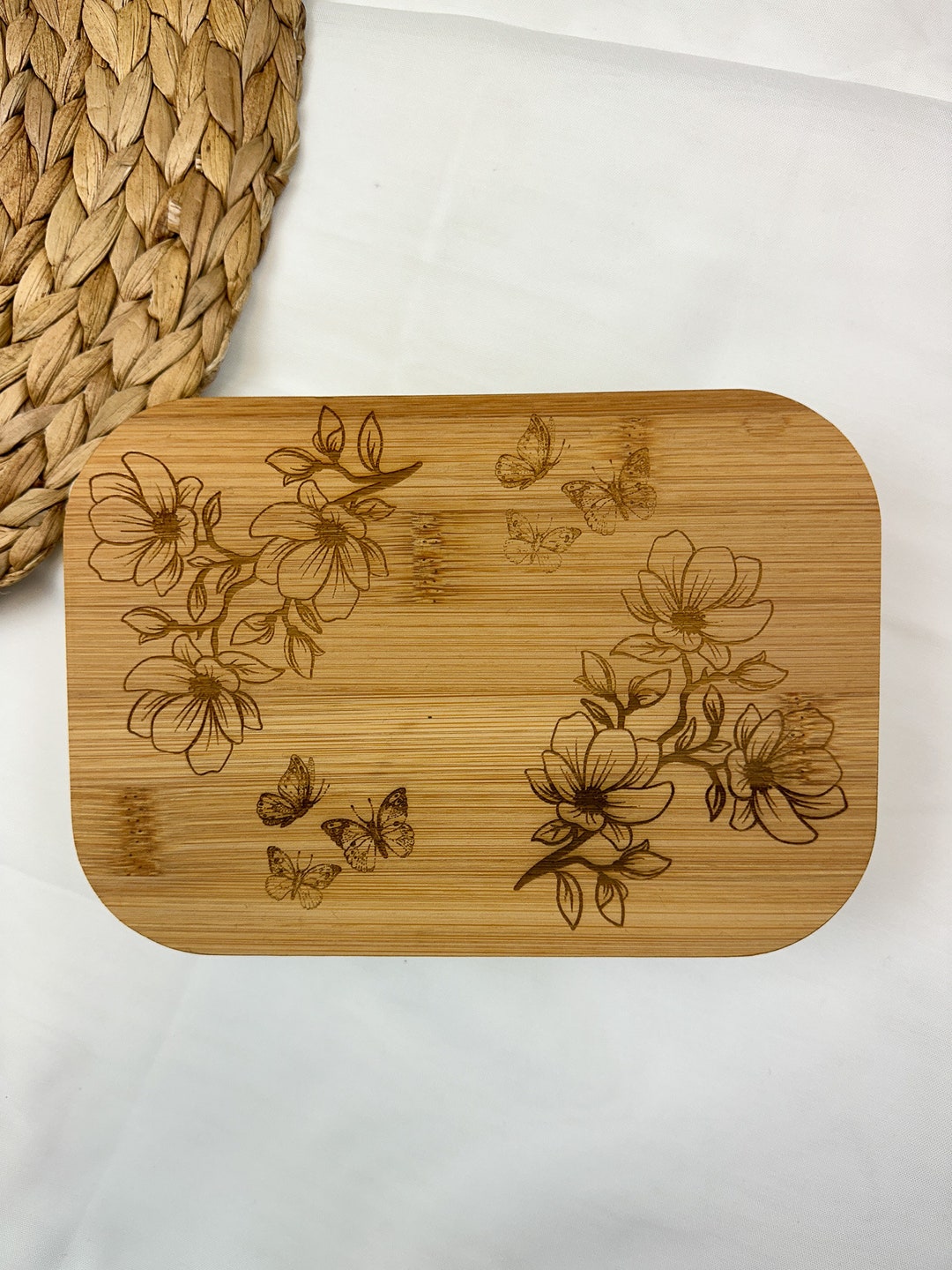 Personalized Floral Lunch Box, Children Snack Box, Office Lunch Box ...