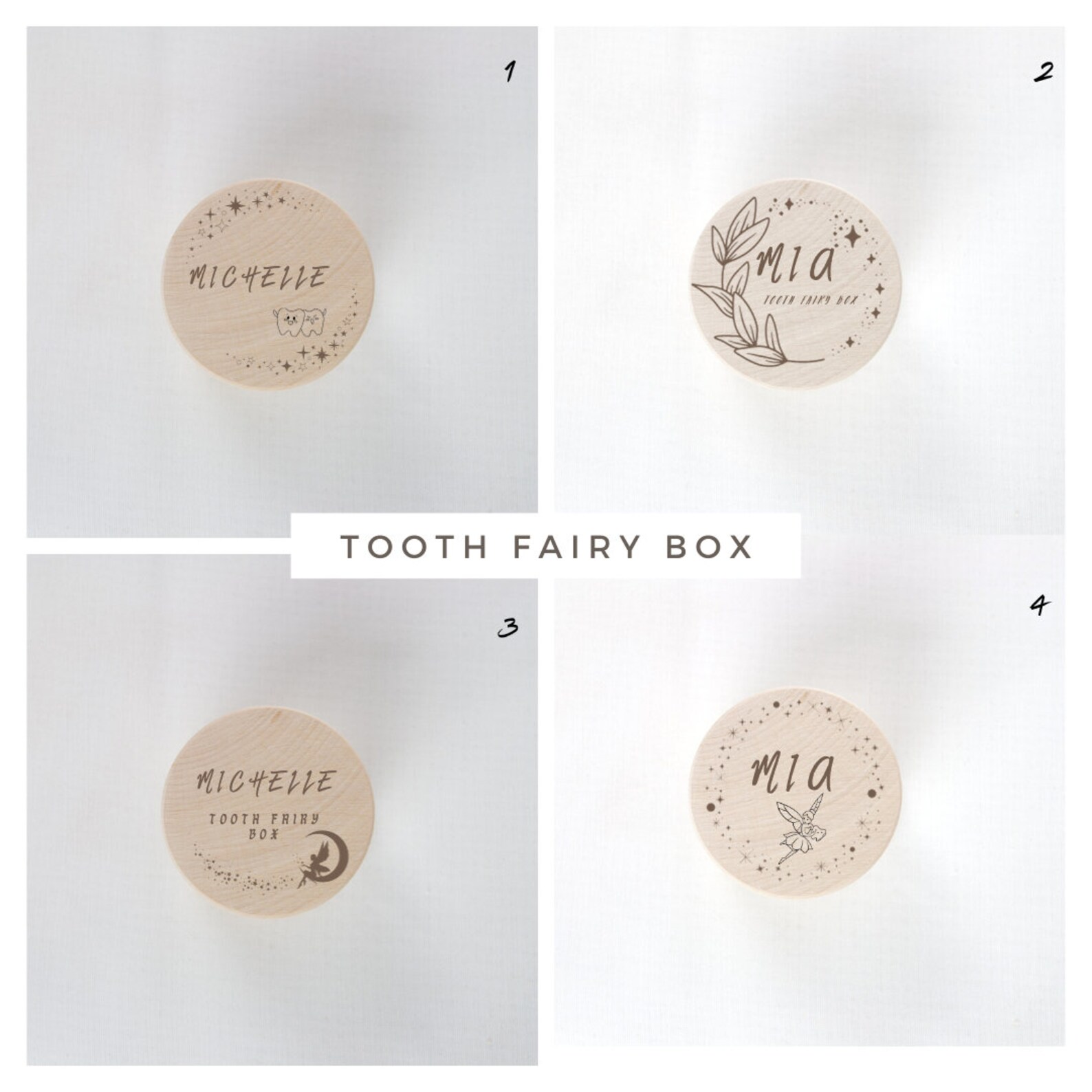 Personalized Tooth Fairy Box for Girls, Wooden Tooth Fairy, Tooth Fairy ...