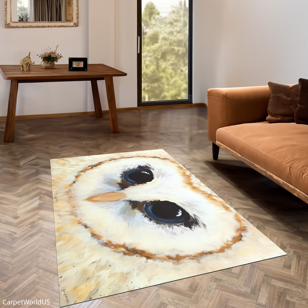 Colorful Abstract Owl Pattern Rug Animal Print Modern Art - Etsy