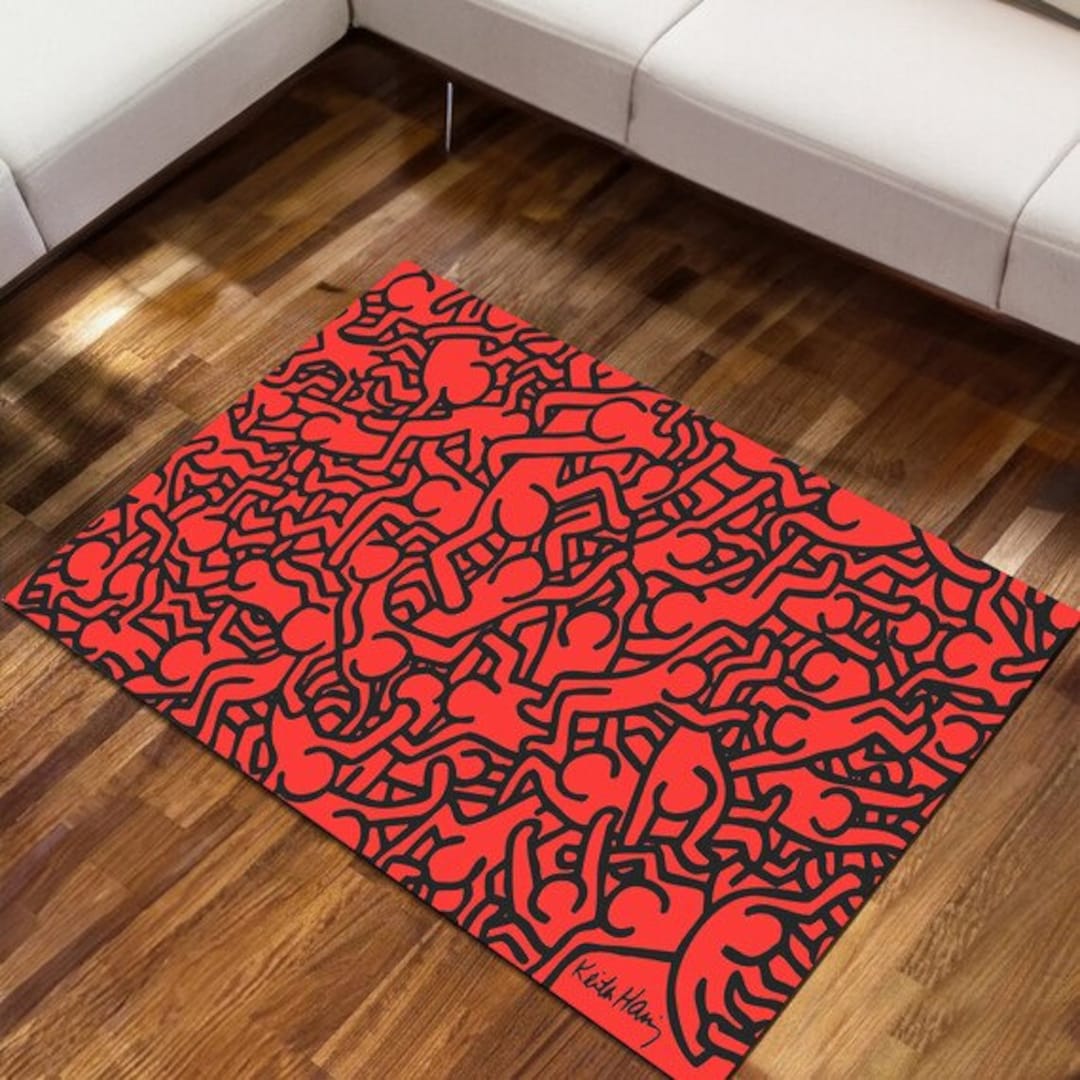 Pile of People Rug Inspired Red People Rug Contemporary Art - Etsy