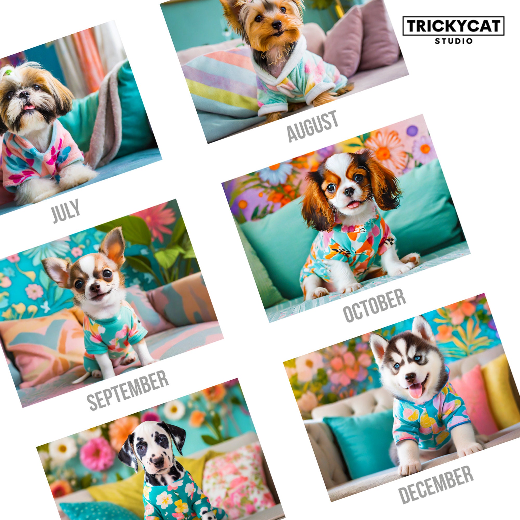 Cute Puppy Calendar Dog Calendar 2024 Puppy Calendar Puppy - Etsy