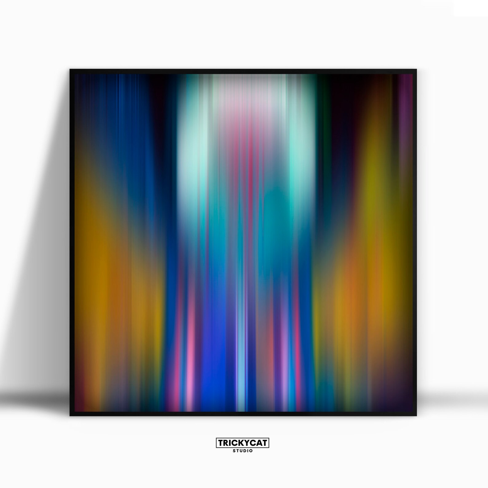 Flutter Large Abstract Print, Vibrant Colors, Wall Art Design, Living ...