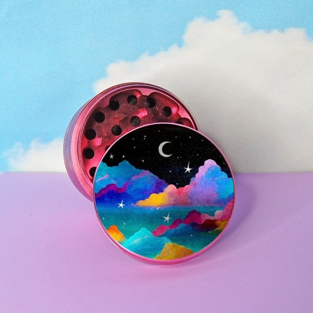 2mm Pink Portable Grinder With Pretty Rainbow Graphic Design - Etsy