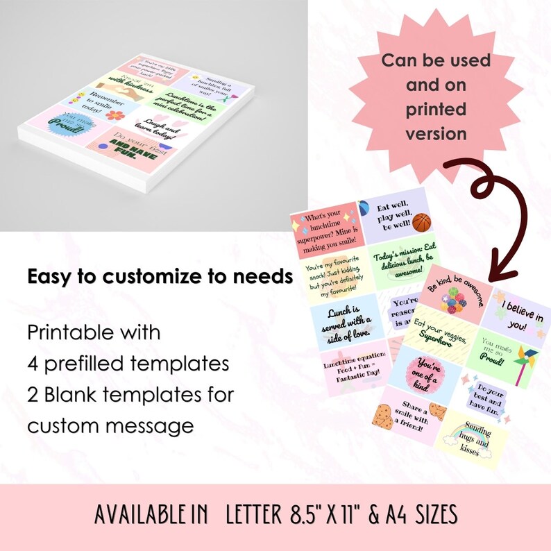 Lunch Box Notes for Kids, Positive Affirmation Cards for Kids, Boxed ...