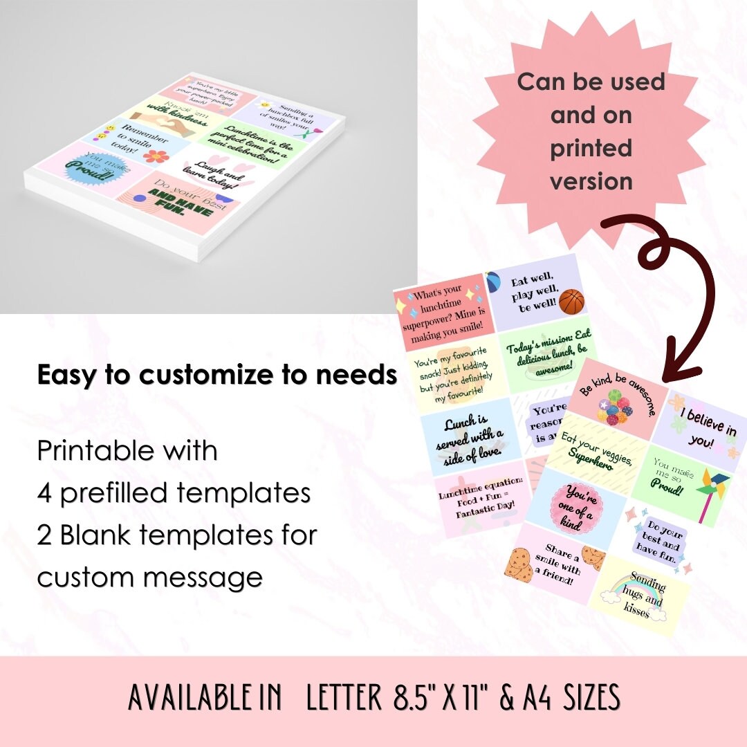 Lunch Box Notes for Kids, Positive Affirmation Cards for Kids, Boxed ...