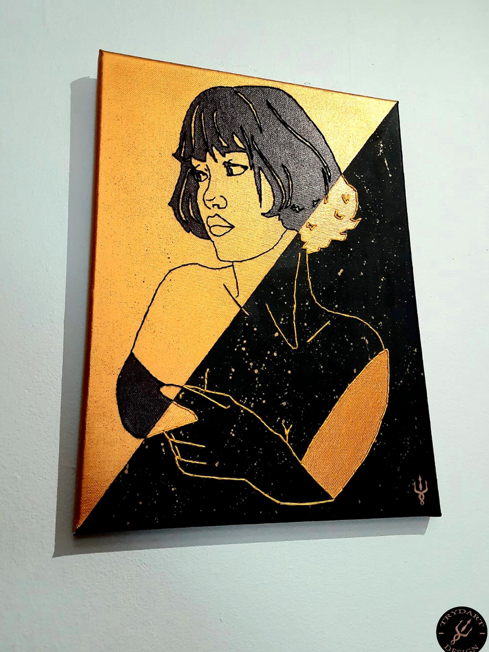 Minimal Girl Wall Painting Decorative Painting Painting on - Etsy