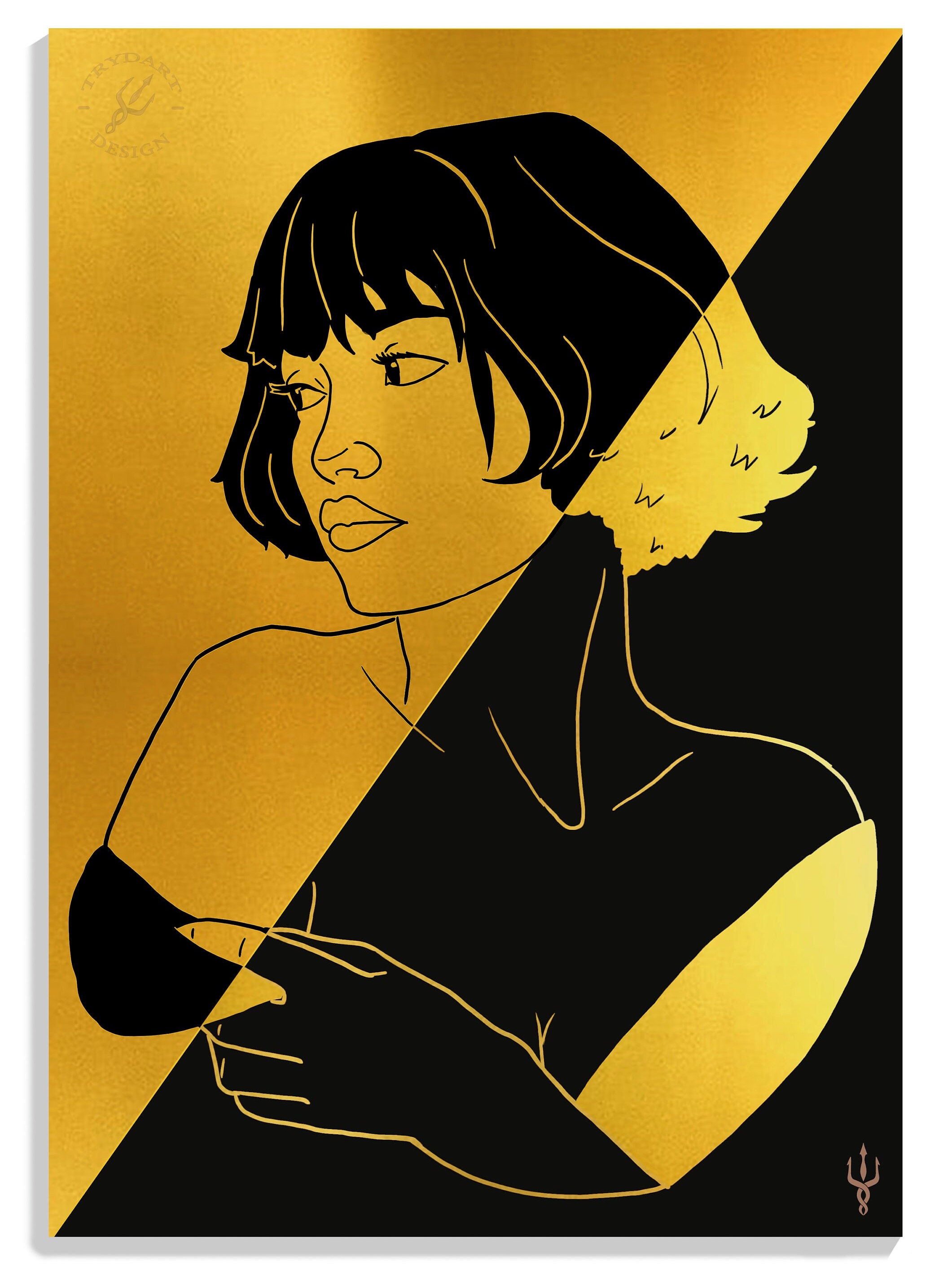 Minimal Girl Wall Painting Decorative Painting Painting on - Etsy