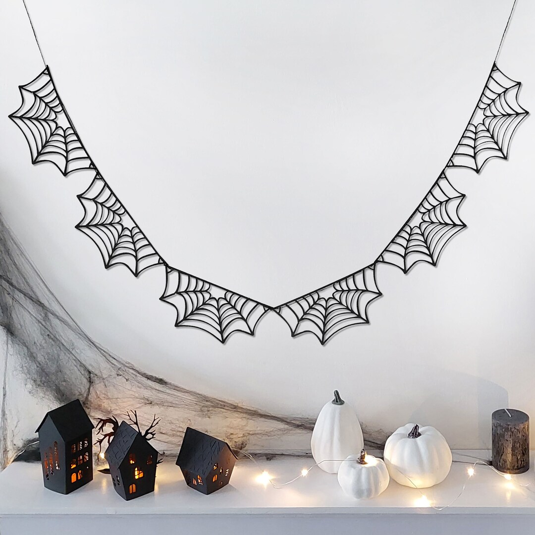 Halloween Spider Web Decoration Wall Art Home Decor Minimalist Party ...