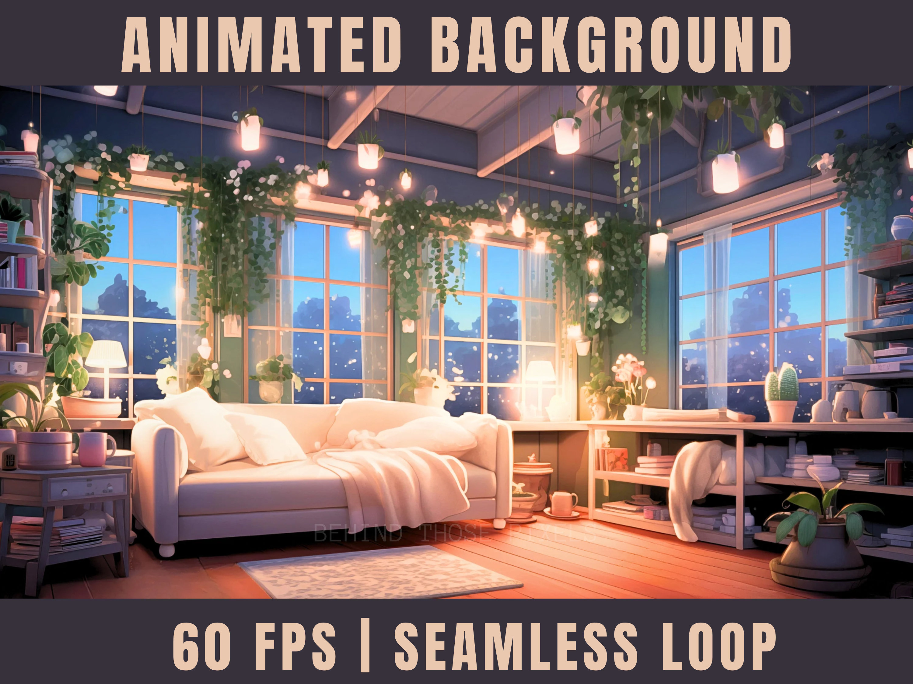 Vtuber Background | Twitch Overlay Animated Virtual Background | Vtuber ...