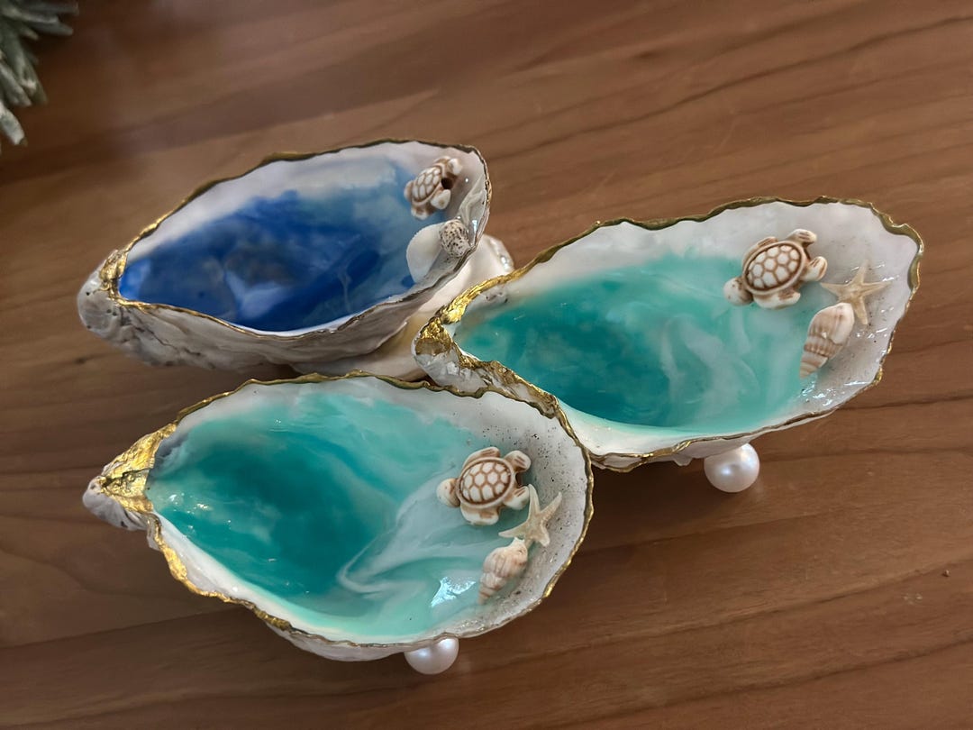 Oyster Shell Ring Dish Etsy