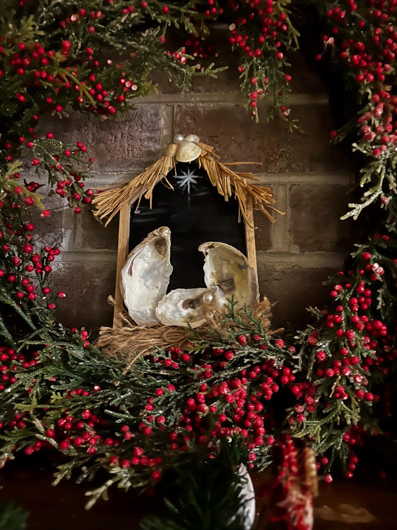 Oyster Shell Nativity Scene - Etsy