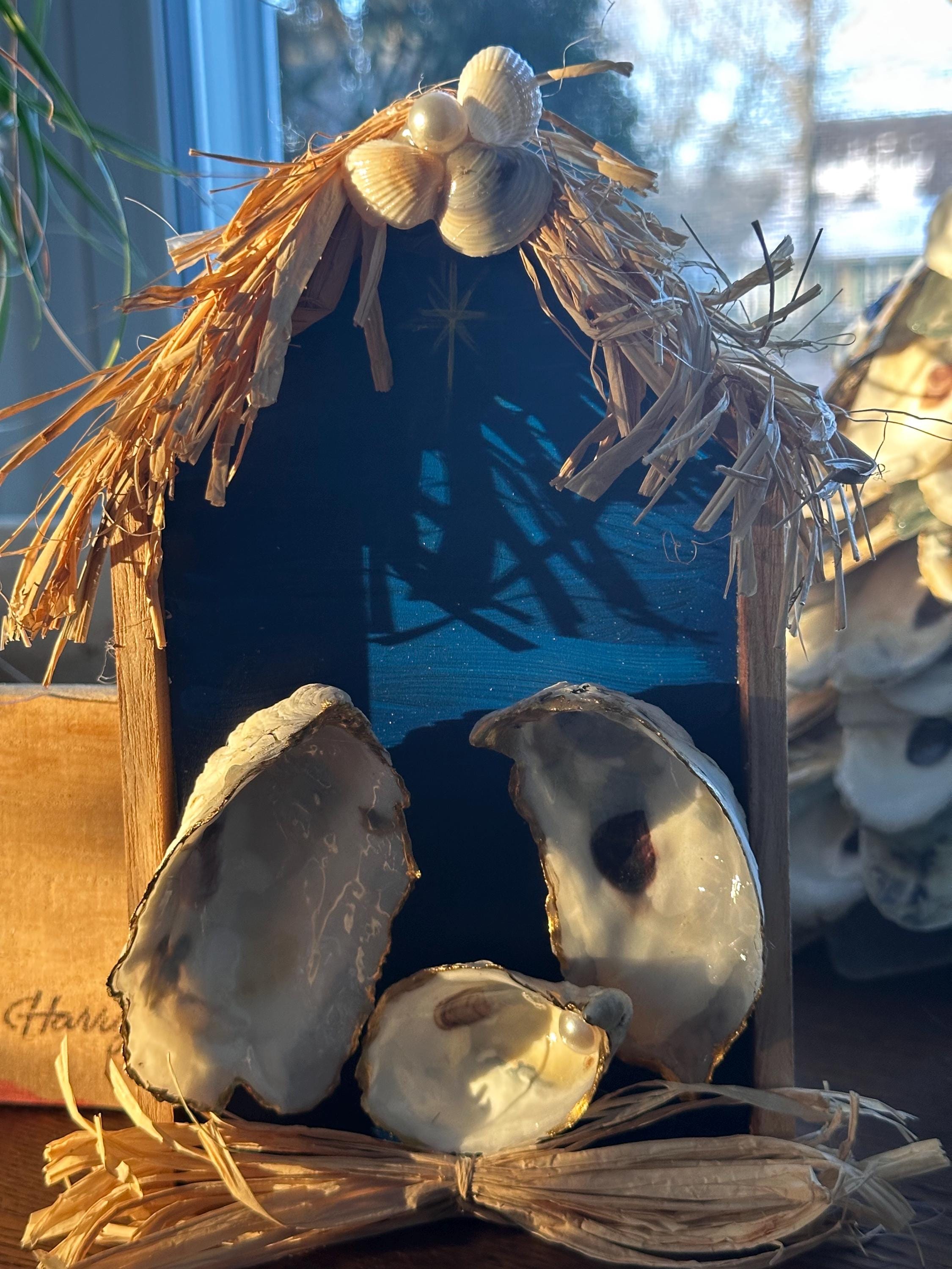 Oyster Shell Nativity Scene - Etsy