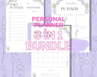 Daily Planner Printable, Digital Planner, Weekly Planner, Monthly ...