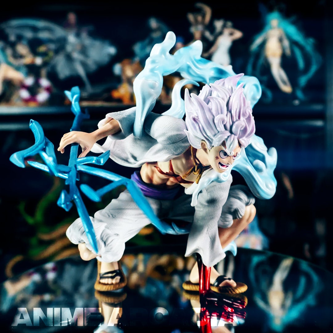 One Piece Anime Lightning Luffy Gear 5 Figurine Sun God Nikka - Etsy