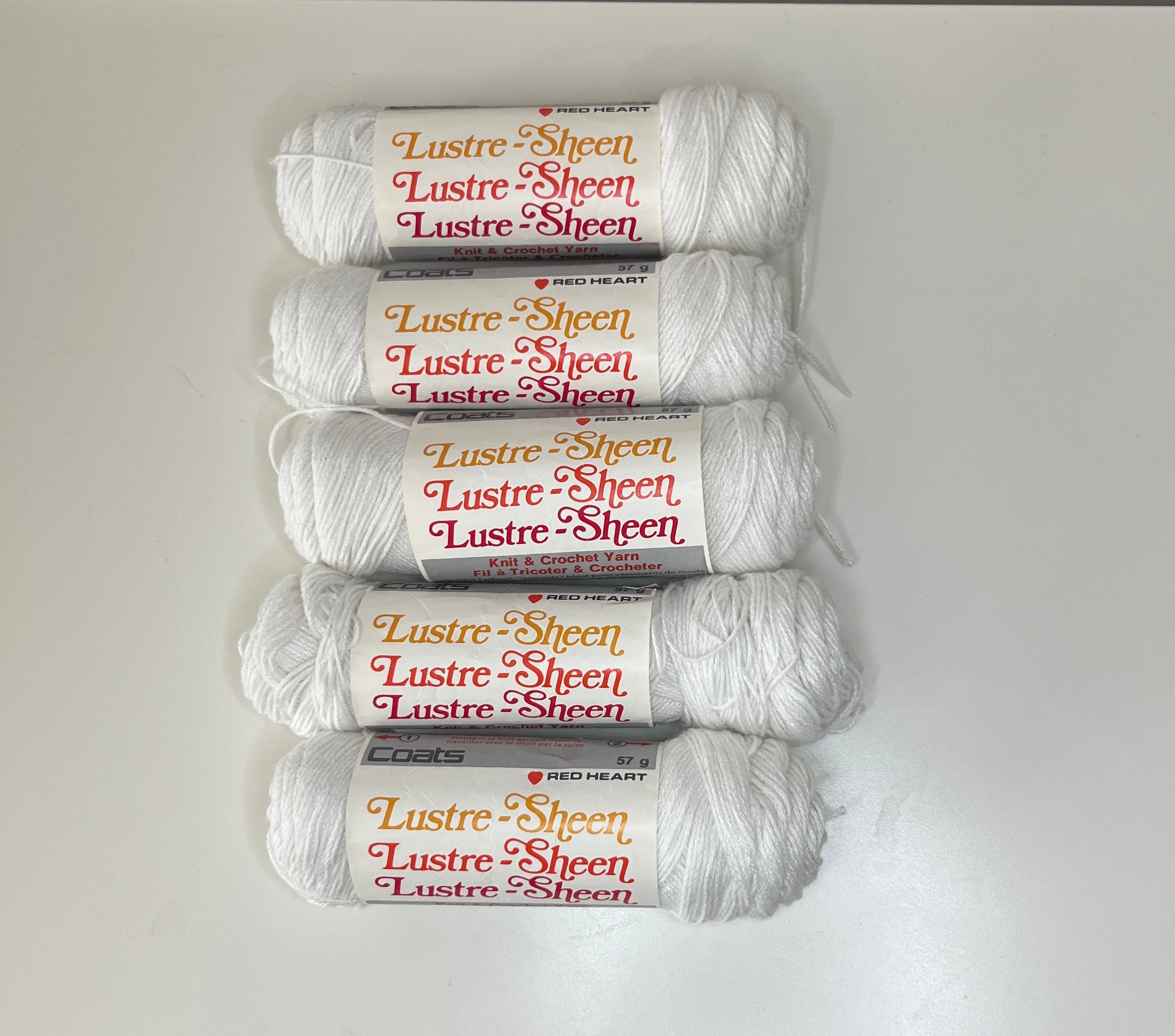 Red Heart Coats Lustre Sheen Knit Crochet Yarn Lot of 5 - Etsy
