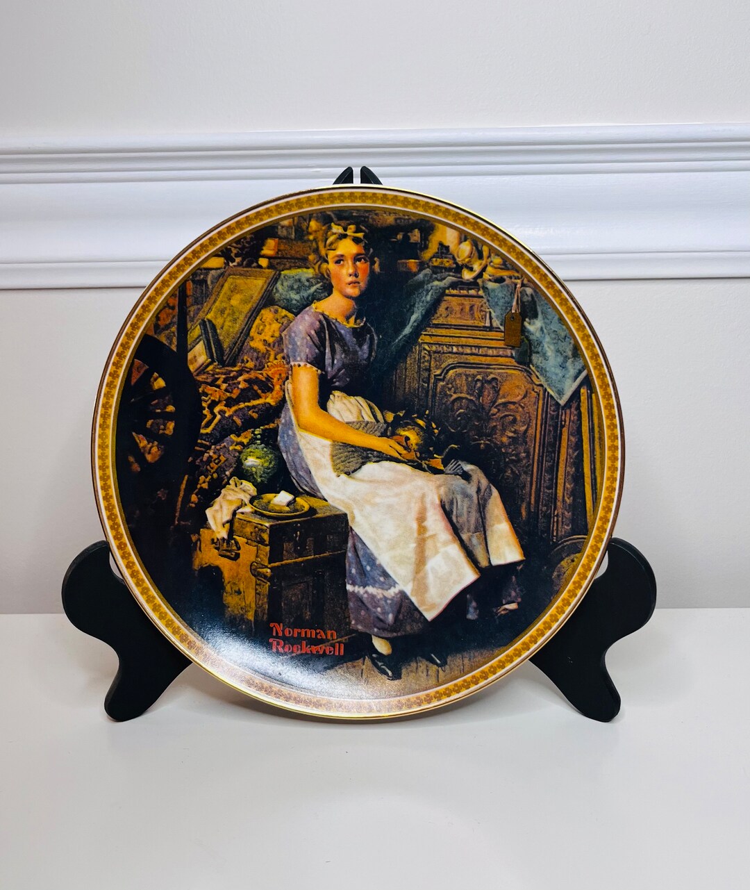 Norman Rockwell Plate- Rediscovered Women Series- #1 "dreaming in the ...