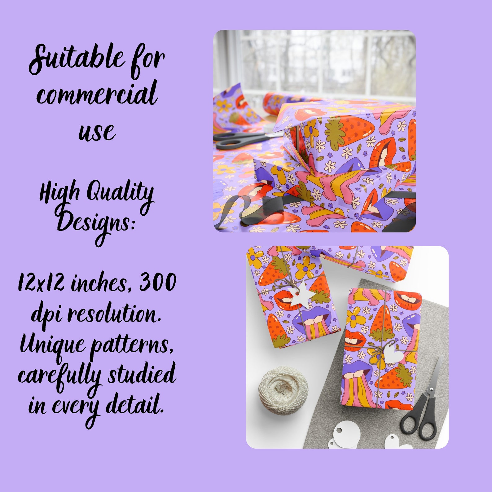 Colorful Digital Wrapping Paper Pattern, Funny Digital Paper, Scrapbook ...