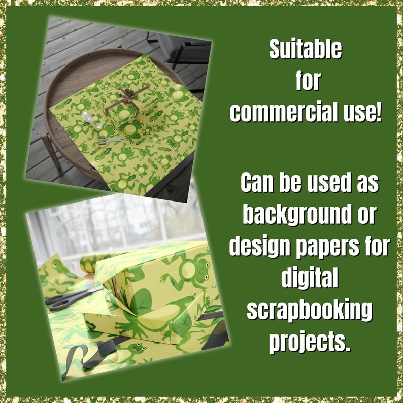Seamless Frog Pattern, Frogs Digital Paper, Funny Scrapbook Pattern ...