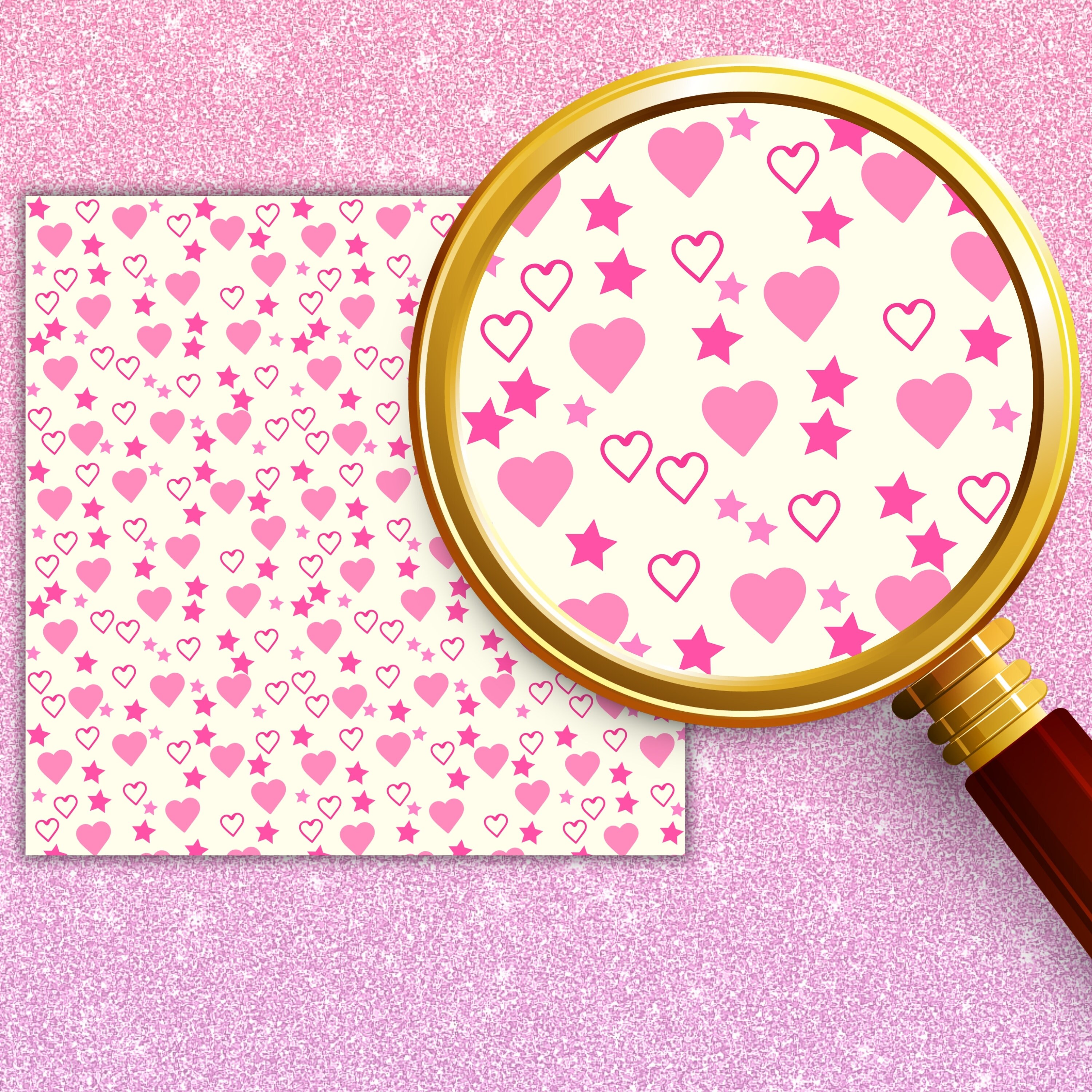 Valentine's Day Digital Paper, Seamless Hearts Pattern, Printable ...