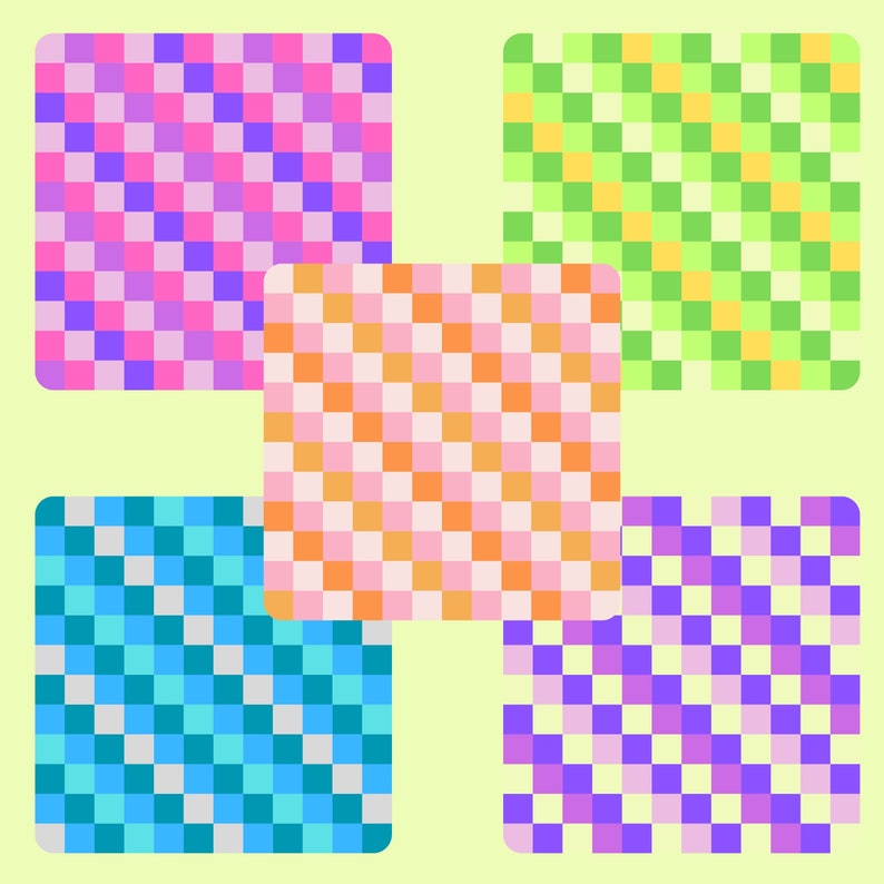 Gingham Pattern Seamless Digital Paper, Rainbow Gingham Wrapping ...