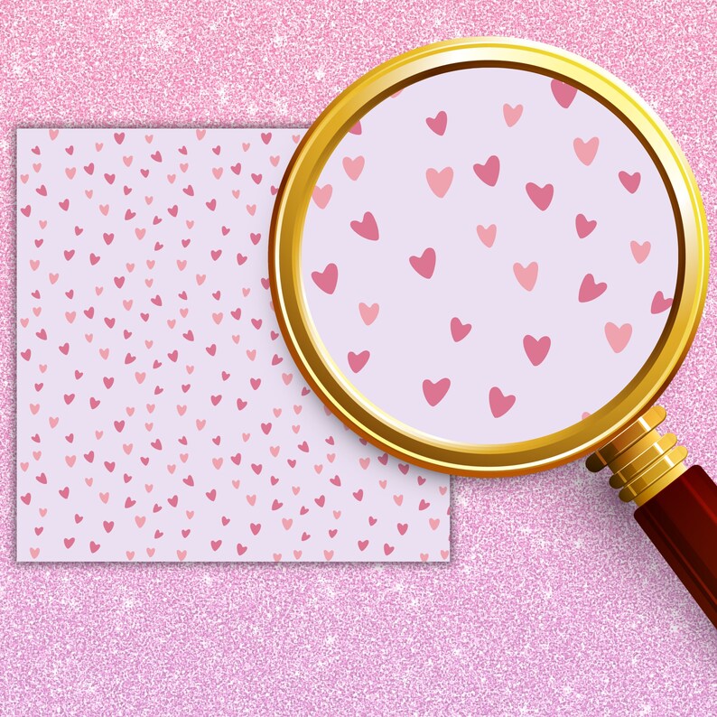 Valentine's Day Digital Paper, Seamless Hearts Pattern, Printable ...