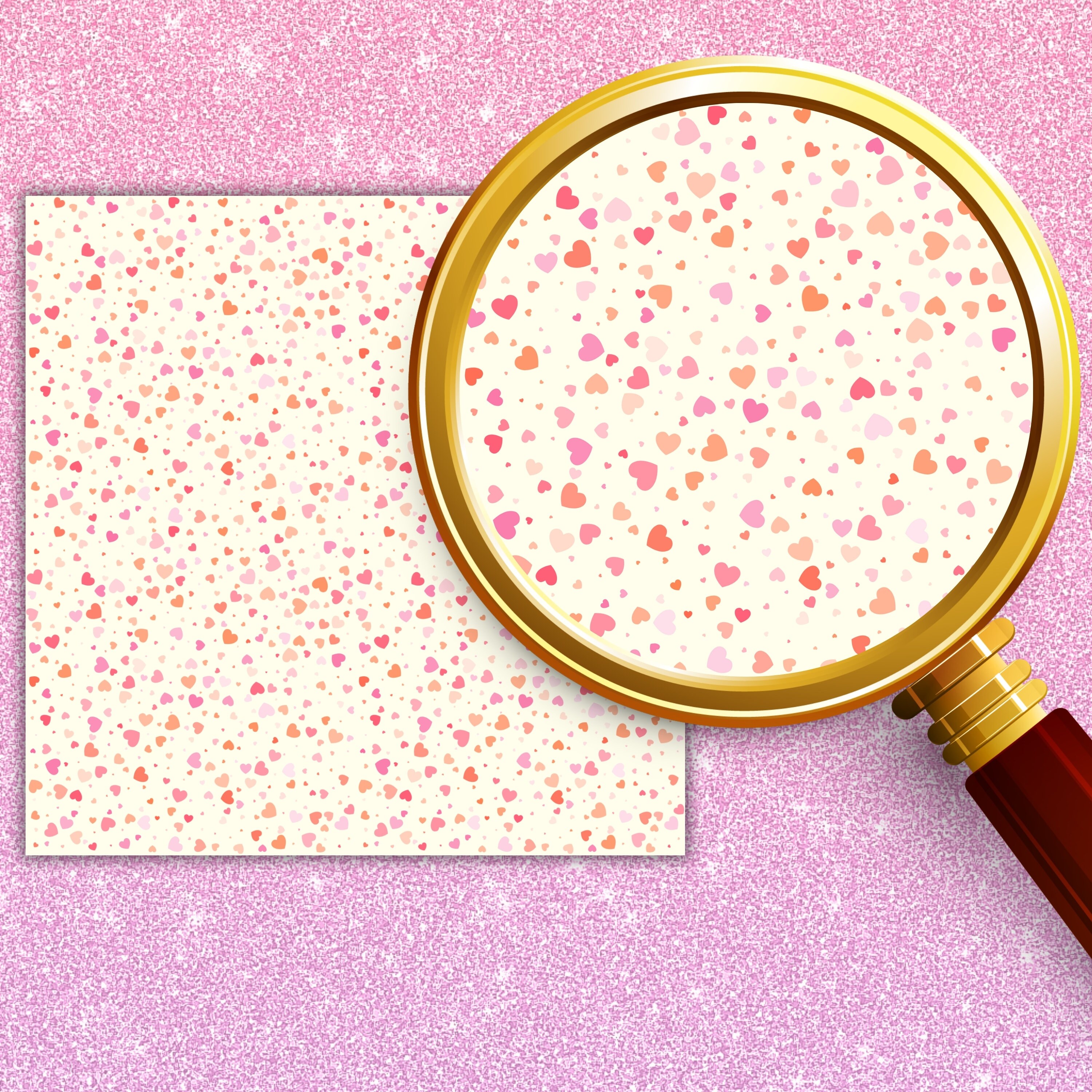 Valentine's Day Digital Paper, Seamless Hearts Pattern, Printable ...