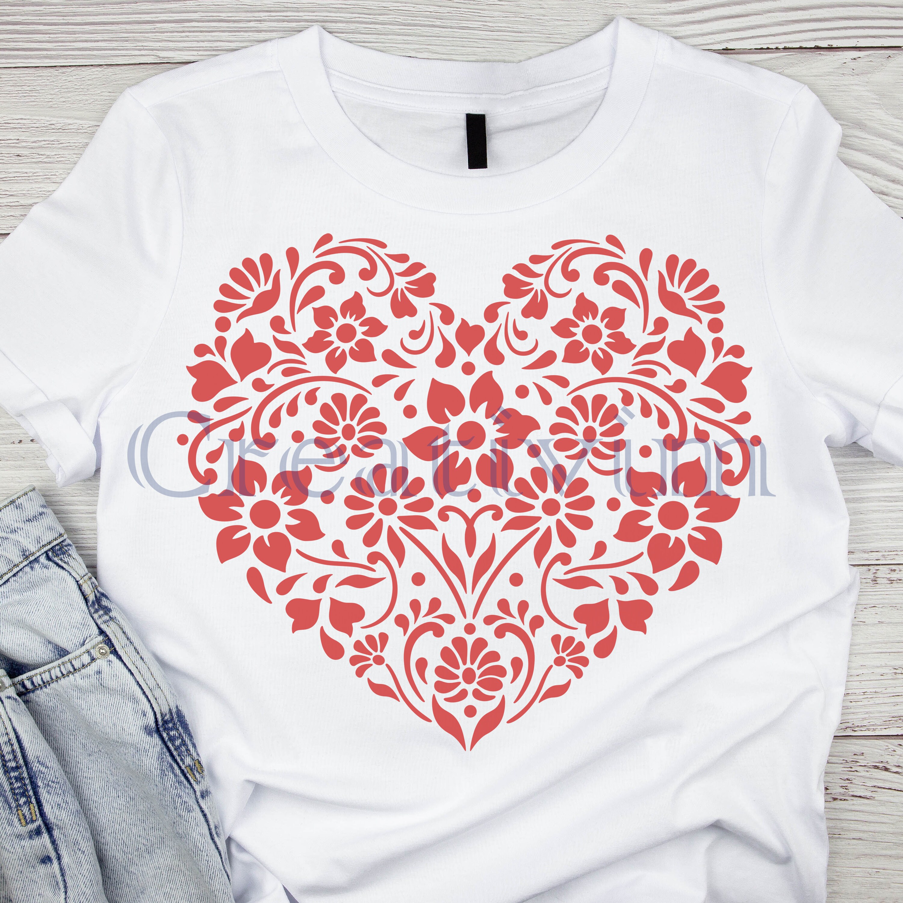 4 Hearts SVG, Valentine's Day Stencil SVG, Digital Love Stencil, 14 ...