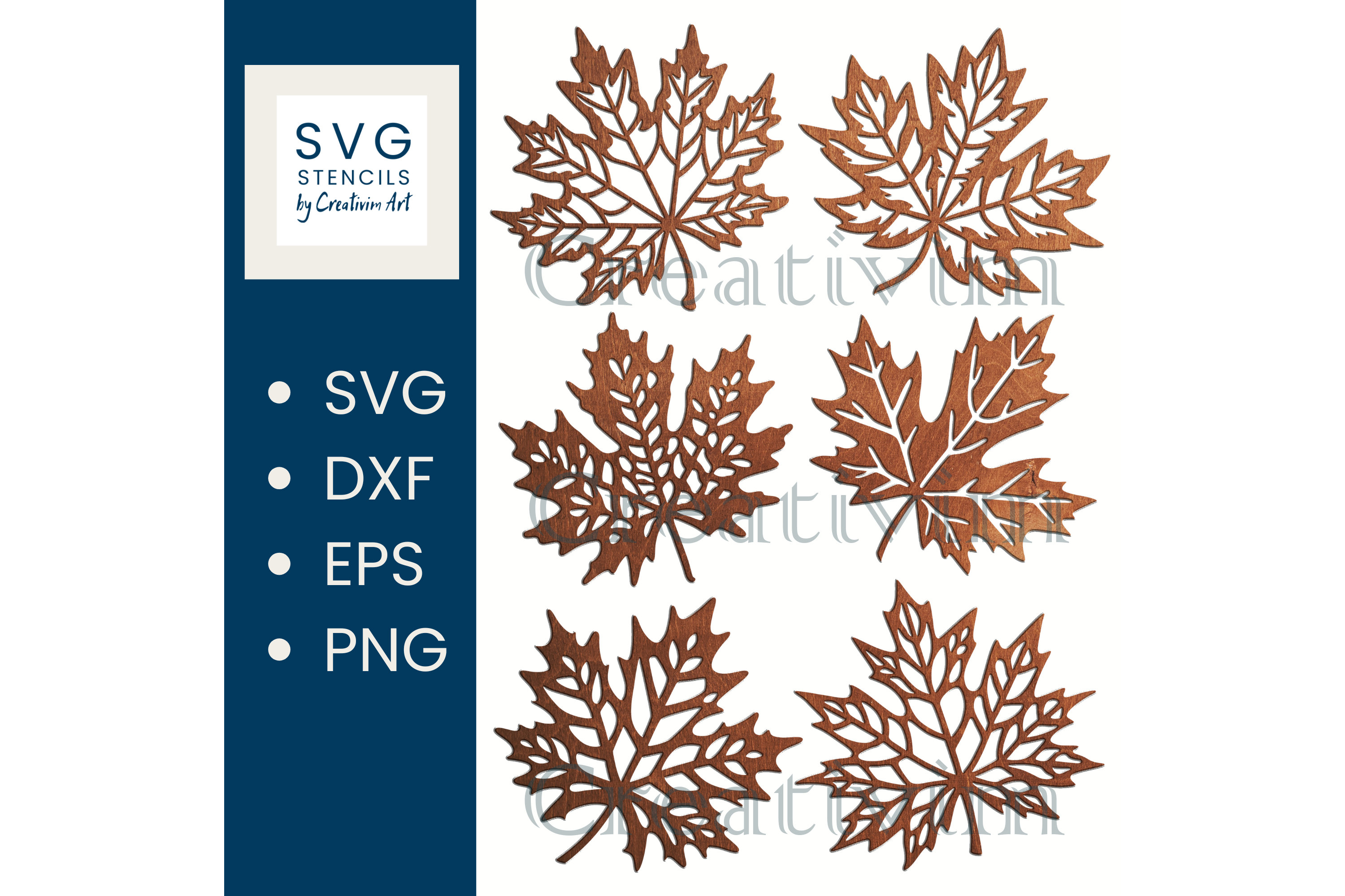 6 Maple Leaf SVG, Maple Leaf Clipart, Cut Files for Silhouette, Files ...