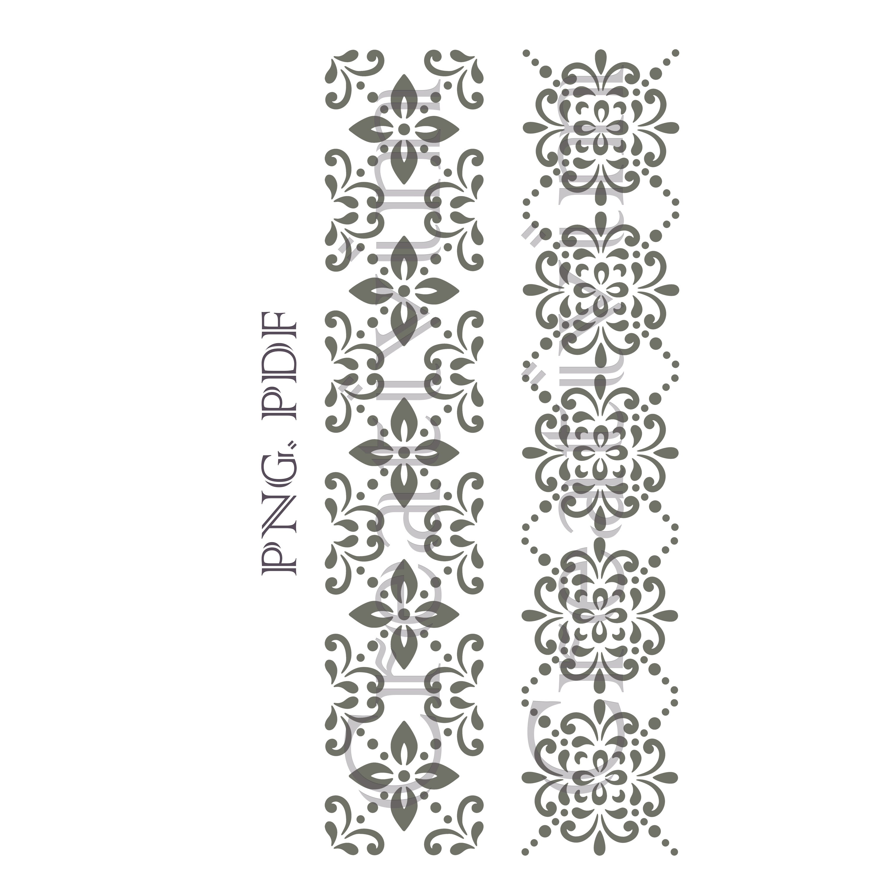 Stencils Border for Furniture Beads Digital SVG Cameo Cricut Laser Cnc ...