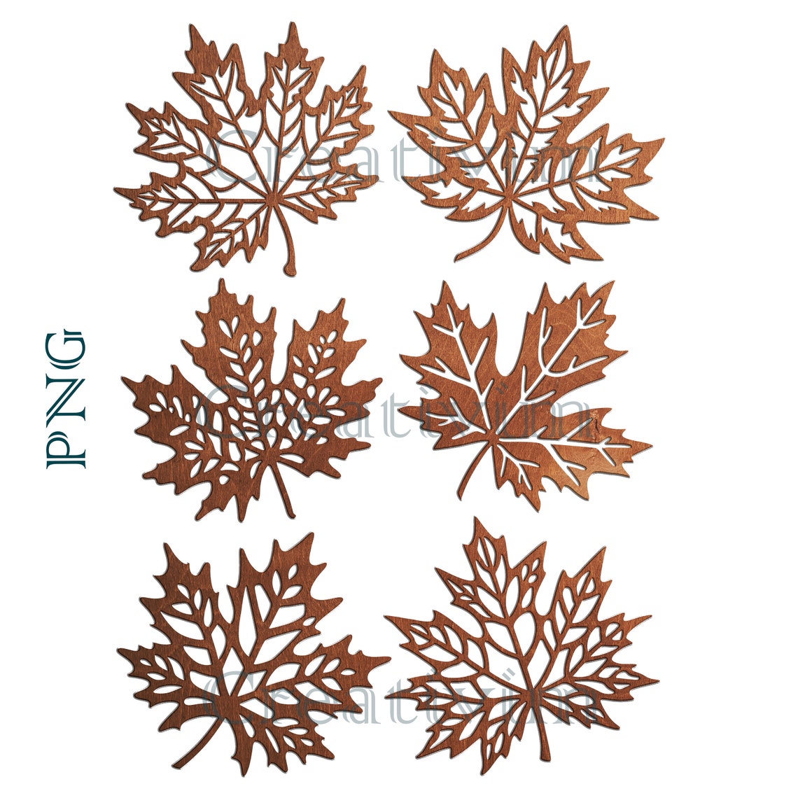 6 Maple Leaf SVG, Maple Leaf Clipart, Cut Files for Silhouette, Files ...