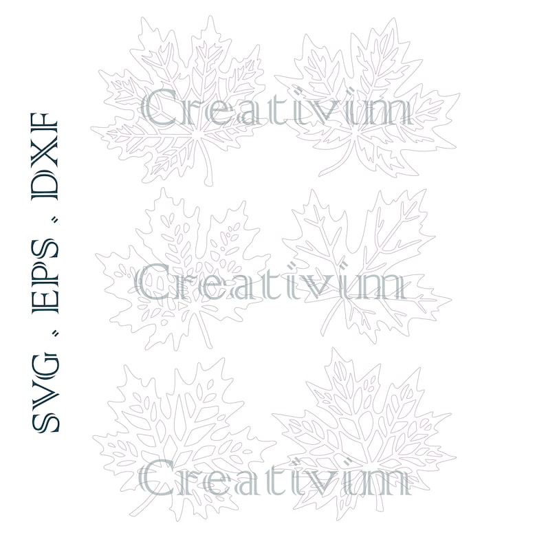 6 Maple Leaf SVG, Maple Leaf Clipart, Cut Files for Silhouette, Files ...