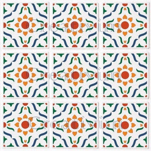 Tile Stencil, Mexican Tiles, Spanish Tiles, Digital SVG DXF PNG Files ...