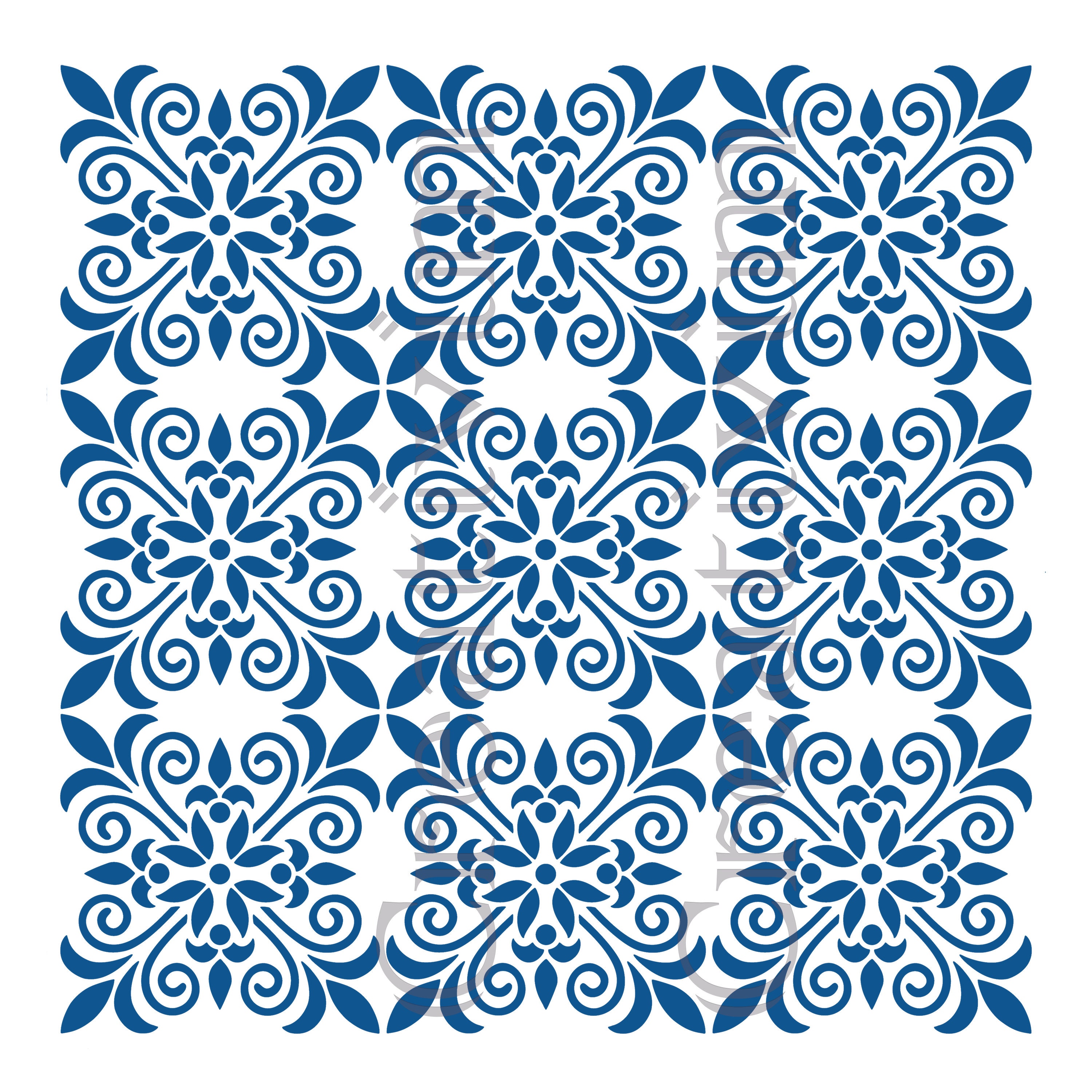 Tile Pattern Stencil Digital SVG DXF PNG Pdf Files for Silhouette ...