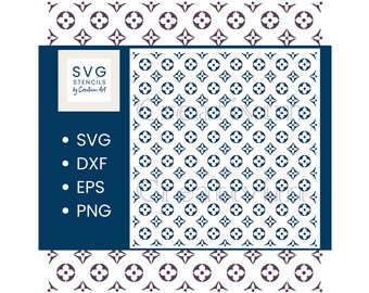 Stencil Seamless Pattern Tile 2 Digital SVG DXF PNG Files for ...