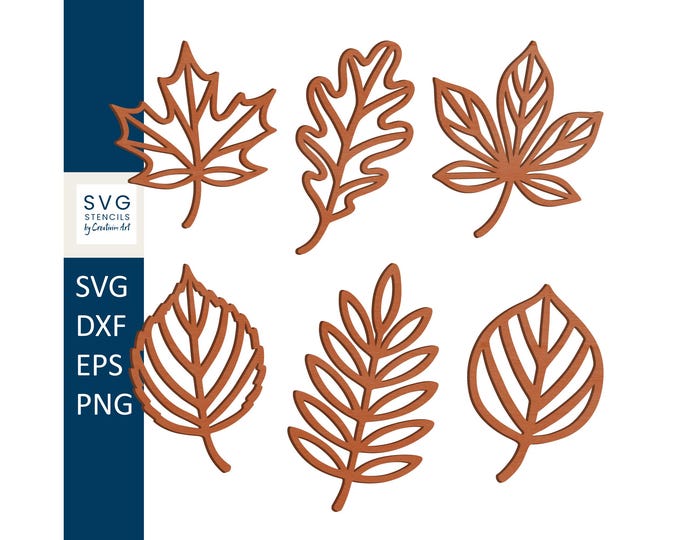 Autumn Leaves SVG Cut Files (svg Dxf Png Eps Jpeg) Silhouette & Cricut ...