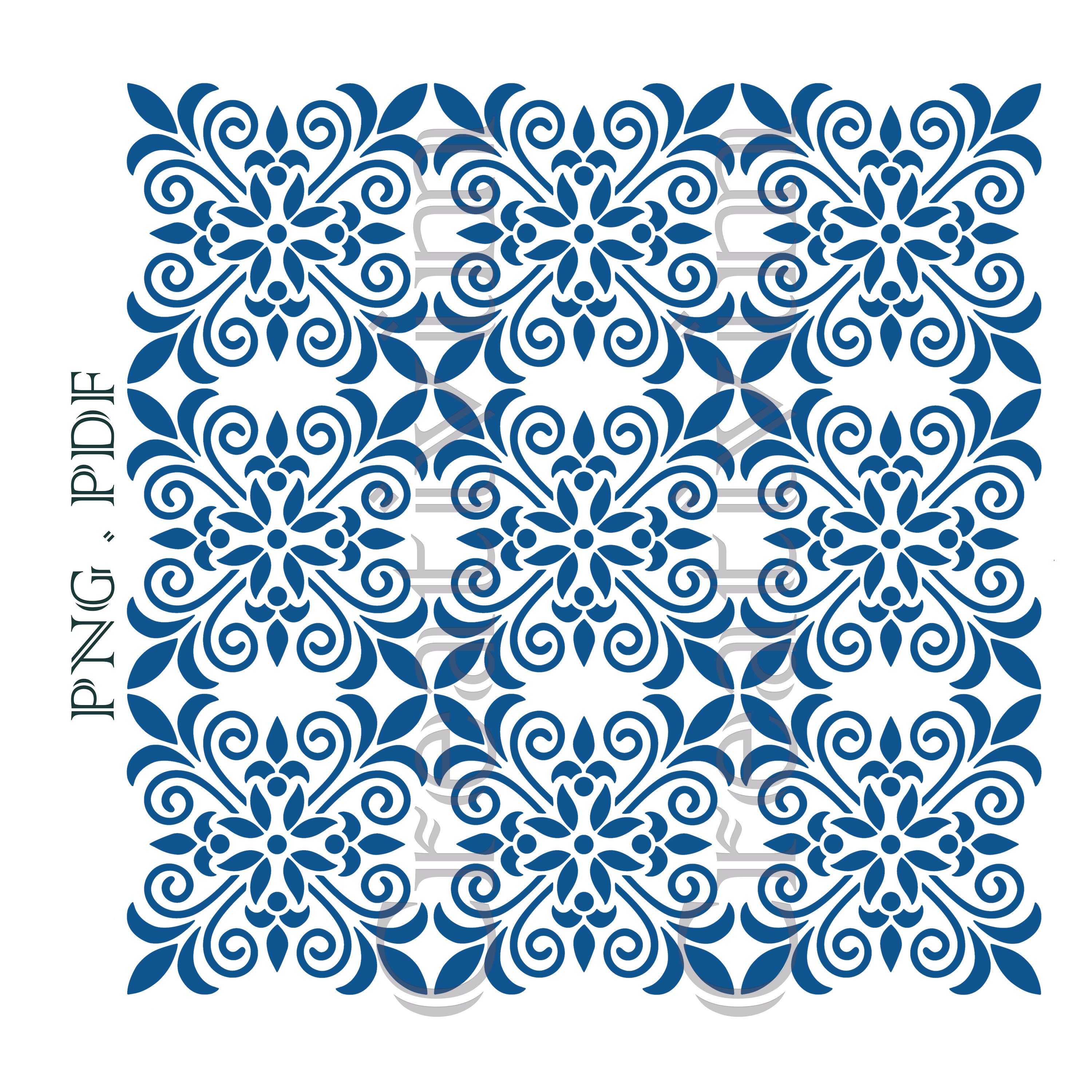 Stencil Seamless Pattern Tile 2 Digital SVG DXF PNG Files for ...