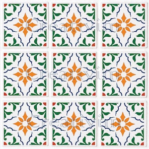 Tile Stencil, Mexican Tiles, Spanish Tiles, Digital SVG DXF PNG Files ...
